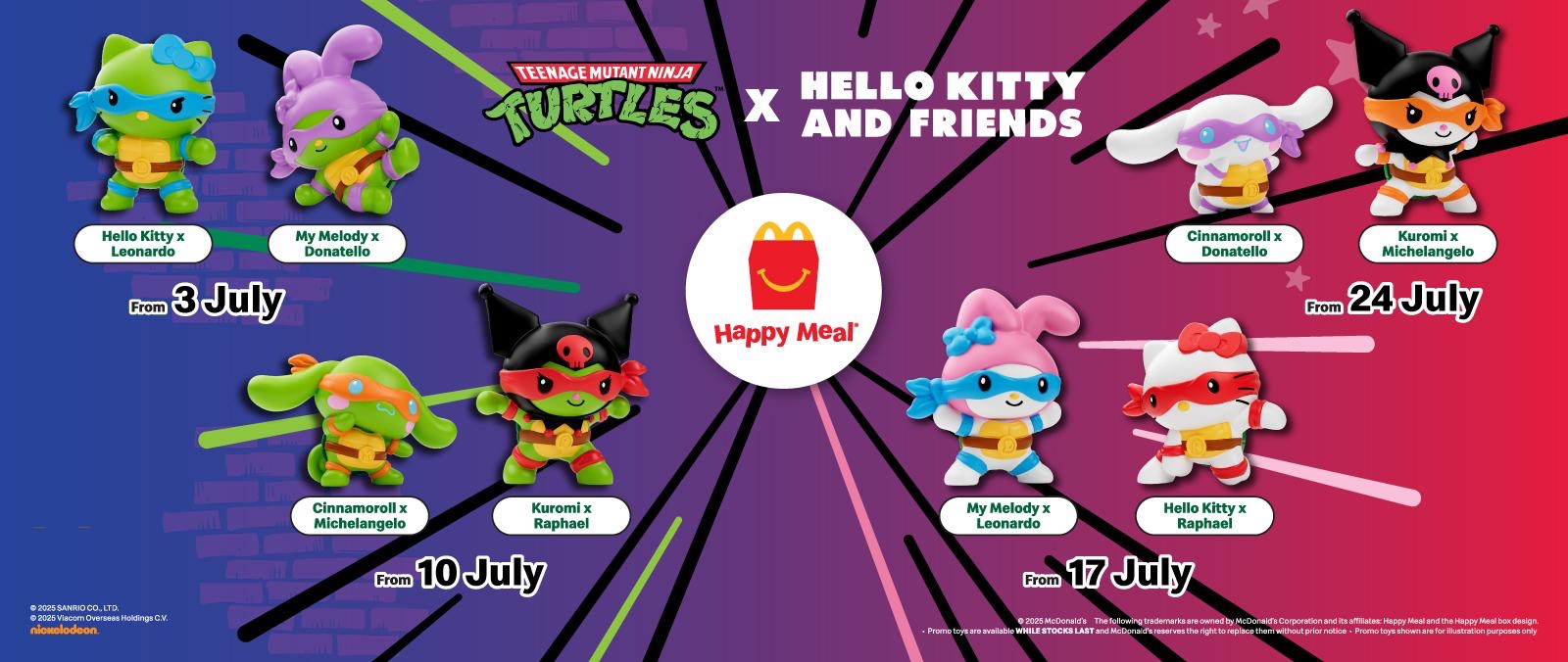 McLanche Feliz lança coleção com Hello Kitty e Tartarugas Ninja com ...