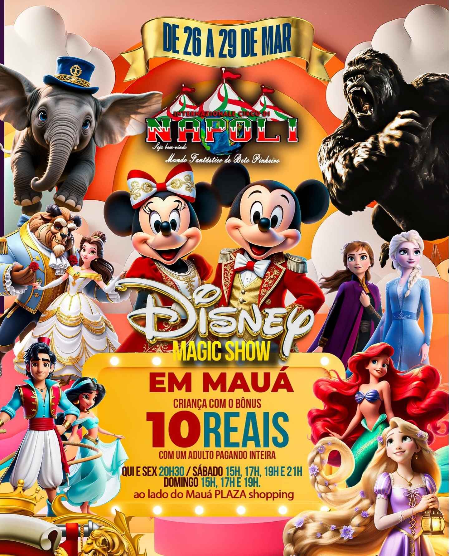 Com espetáculo inspirado na Disney, Circo Di Napoli chega ao ABC ...