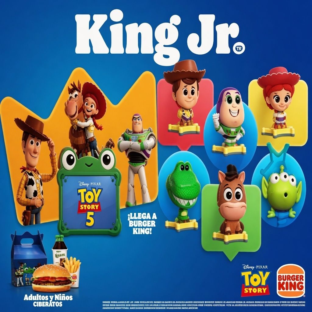 Toy Story 5 invade o Burger King com coleção colecionável do King Jr ...