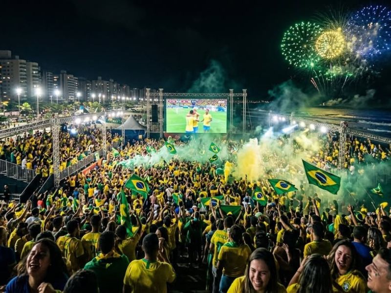 Praia Grande deve instalar telões na orla para transmissão dos jogos do ...